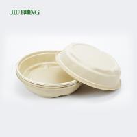 China Compostable Round Sugarcane Food Container Disposable Biodegradable Paper Bowl for sale