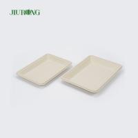 China Square Disposable biodegradable sugarcane plates 160mm for Hamburger Bread for sale