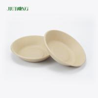 China Varnishing Sugarcane Bagasse Food Container Disposable Round 175mm Eco Friendly Biodegradable Plate for sale