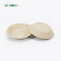 China Varnishing Sugarcane Bagasse Food Container Disposable Round 175mm Eco Friendly Biodegradable Plate for sale