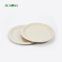 China Biodegradable Sugarcane Bagasse Plate 155mm Eco Friendly Disposable Food Container for sale