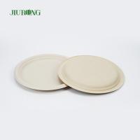 China Biodegradable Sugarcane Bagasse Plate 155mm Eco Friendly Disposable Food Container for sale
