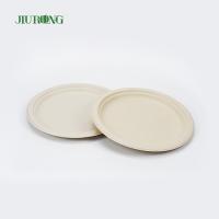 China Biodegradable Sugarcane Bagasse Plate 155mm Eco Friendly Disposable Food Container for sale
