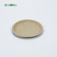 China Recyclable Biodegradable Sugarcane Food Container Eco Friendly Round Plate 258mm for sale