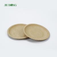 China Recyclable Biodegradable Sugarcane Food Container Eco Friendly Round Plate 258mm for sale