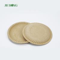 China Recyclable Biodegradable Sugarcane Food Container Eco Friendly Round Plate 258mm for sale