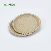 China Recyclable Biodegradable Sugarcane Food Container Eco Friendly Round Plate 258mm for sale