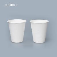 China White Corrugated Biodegradable Paper Coffee Cups 10oz 12oz Single Wall for sale