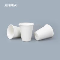 China White Corrugated Biodegradable Paper Coffee Cups 10oz 12oz Single Wall for sale