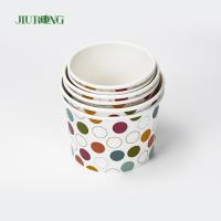China Food Grade Biodegradable Paper Cups 18oz Eco Friendly Ice Cream Dessert Bowl for sale