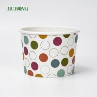 China Food Grade Biodegradable Paper Cups 18oz Eco Friendly Ice Cream Dessert Bowl for sale