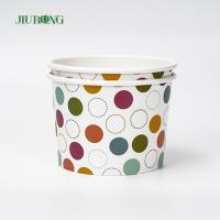 China Food Grade Biodegradable Paper Cups 18oz Eco Friendly Ice Cream Dessert Bowl for sale