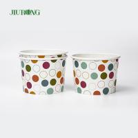 China Food Grade Biodegradable Paper Cups 18oz Eco Friendly Ice Cream Dessert Bowl for sale