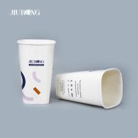 China Compostable Biodegradable Paper Cups 16oz Square Coffee Cups Food Grade Eco Friendly for sale