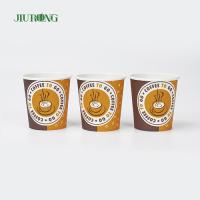 China Custom Logo Print Single Wall Paper Cup 22oz Biodegradable Disposable Cups for sale