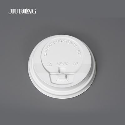 China Biodegradable Hot Drink Paper Cup Cover White 80mm 90mm Disposable Coffee Cup Lid for sale