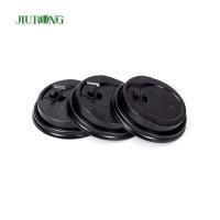 China Black Brown Corrugated Disposable Paper Cup Lids ISO9001 approved for sale