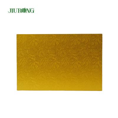 China Gold Cardboard Base large rectangle cake board 11 inch BSCI Certification for sale
