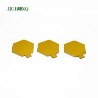 China Polygon Food Grade Mini Disposable Cake Board Foil Paper 95x82mm Custom Size for sale