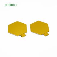 China Polygon Food Grade Mini Disposable Cake Board Foil Paper 95x82mm Custom Size for sale