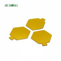 China Polygon Food Grade Mini Disposable Cake Board Foil Paper 95x82mm Custom Size for sale