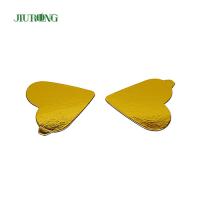 China Recyclable Grey Paper Heart Shaped Cake Board 95x82mm ISO9001 Approved for sale