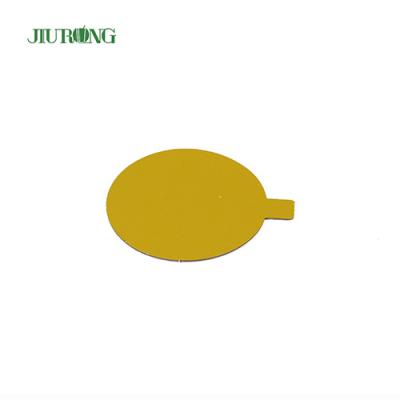 China Eco Friendly Gold Paper Disposable Cake Board 97x83mm Food Grade for sale