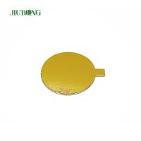 China Eco Friendly Gold Paper Disposable Cake Board 97x83mm Food Grade for sale
