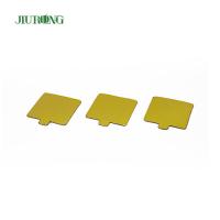 China Reusable MDF Gold Rectangle Cake Board Disposable 100*65mm Greaseproof for sale