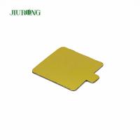 China Reusable MDF Gold Rectangle Cake Board Disposable 100*65mm Greaseproof for sale