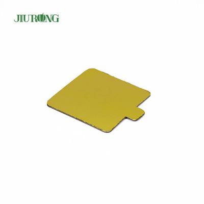 China Reusable MDF Gold Rectangle Cake Board Disposable 100*65mm Greaseproof for sale