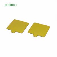 China Reusable MDF Gold Rectangle Cake Board Disposable 100*65mm Greaseproof for sale