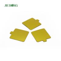 China Reusable MDF Gold Rectangle Cake Board Disposable 100*65mm Greaseproof for sale