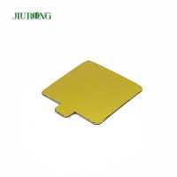 China Reusable MDF Gold Rectangle Cake Board Disposable 100*65mm Greaseproof for sale