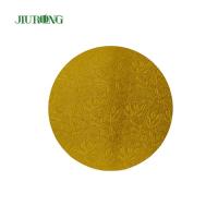 China Golden Round MDF Disposable Cake Board 24cm 9 Inch Food Grade Eco Friendly OEM ODM for sale