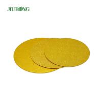 China Golden Round MDF Disposable Cake Board 24cm 9 Inch Food Grade Eco Friendly OEM ODM for sale