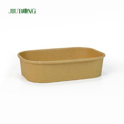 China Custom 750ml Disposable Kraft Paper Soup Bowl Eco Friendly Food Grade for Hotel Household Takeaway for sale