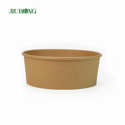 China Eco Friendly Biodegradable Paper Bowl 1500ml for Hamburger Bread Food Packaging for sale