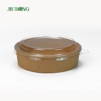 China Microwavable Biodegradable Paper Bowl 1100ml Greaseproof with Lids Custom Kraft for sale