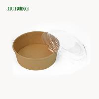 China Biodegradable Paper Bowl 750ml with PET Lid Food Grade Waterproof Custom Eco Friendly Disposable for sale