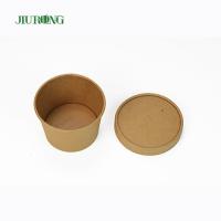 China 26OZ UV Coating Disposable Paper Bowls for Hot Food Biodegradable Soup Bowl with Lid for sale