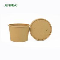 China 26OZ UV Coating Disposable Paper Bowls for Hot Food Biodegradable Soup Bowl with Lid for sale