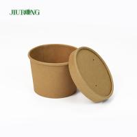 China 26OZ UV Coating Disposable Paper Bowls for Hot Food Biodegradable Soup Bowl with Lid for sale