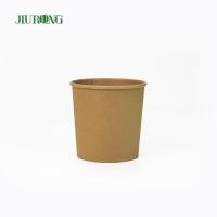 China Biodegradable Kraft Paper Bowls 26 OZ UV Coating Disposable Salad Soup Container for sale