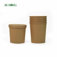 China 16 OZ Tableware Paper Cup Bowl Biodegradable Small Paper Bowls With Lids for sale
