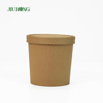 China 16 OZ Tableware Paper Cup Bowl Biodegradable Small Paper Bowls With Lids for sale