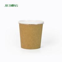 China PLA Coating Biodegradable Paper Bowl 32oz Eco Friendly Disposable Soup Container with Lids for sale