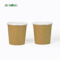 China PLA Coating Biodegradable Paper Bowl 32oz Eco Friendly Disposable Soup Container with Lids for sale