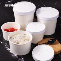 China Disposable Biodegradable Paper Bowl With Lid for sale