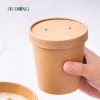 China Disposable Biodegradable Paper Bowl With Lid for sale